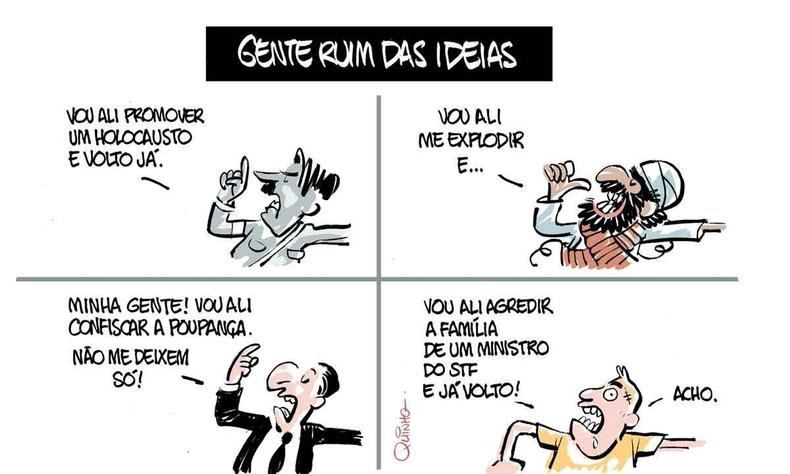 Gente ruim das ideias - Charge - Estado de Minas