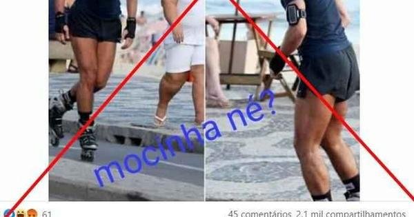 As fotos do jornalista César Tralli patinando sem máscara são de 2014 ...
