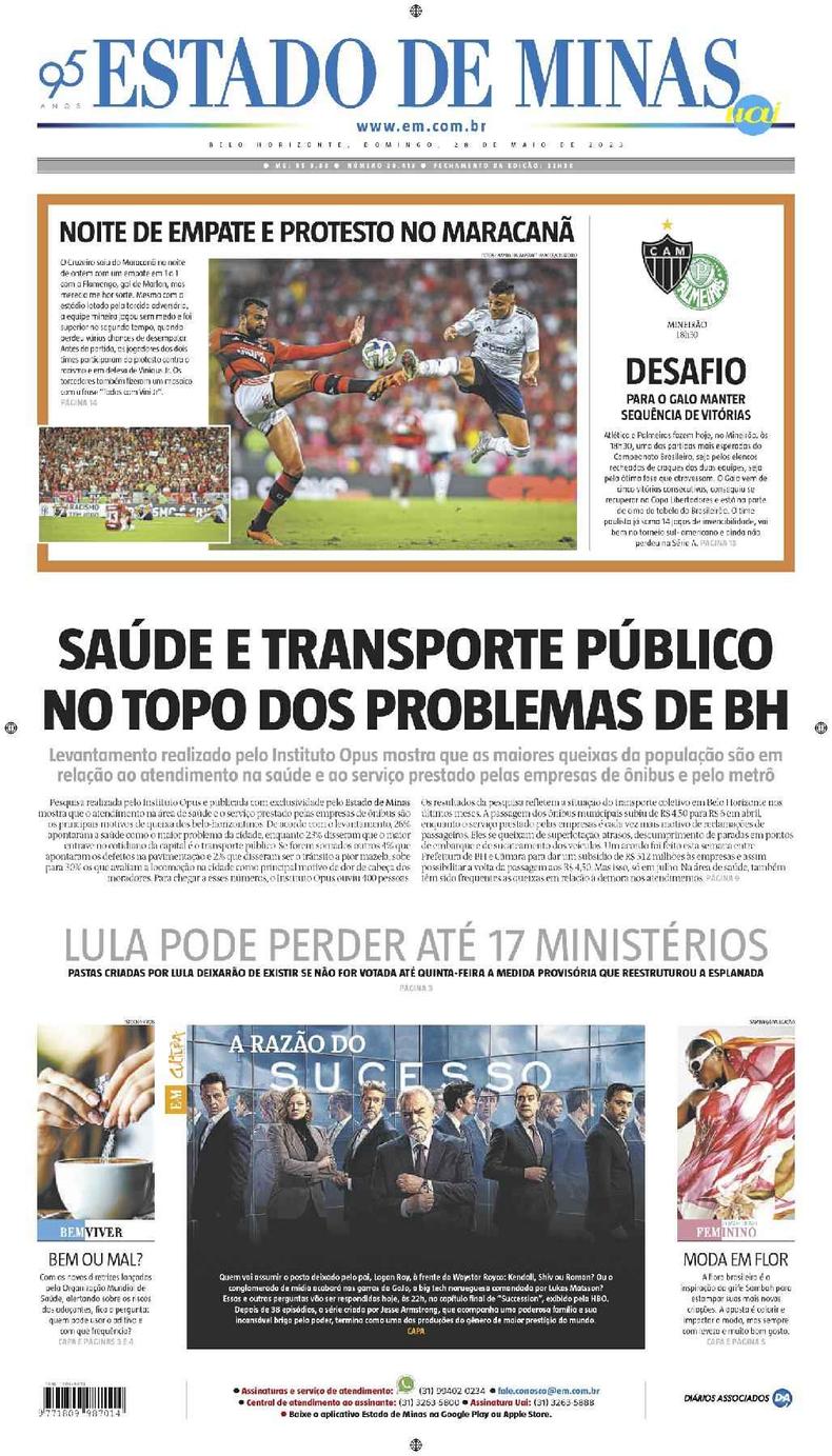 Confira A Capa Do Jornal Estado De Minas Do Dia 28 05 2023