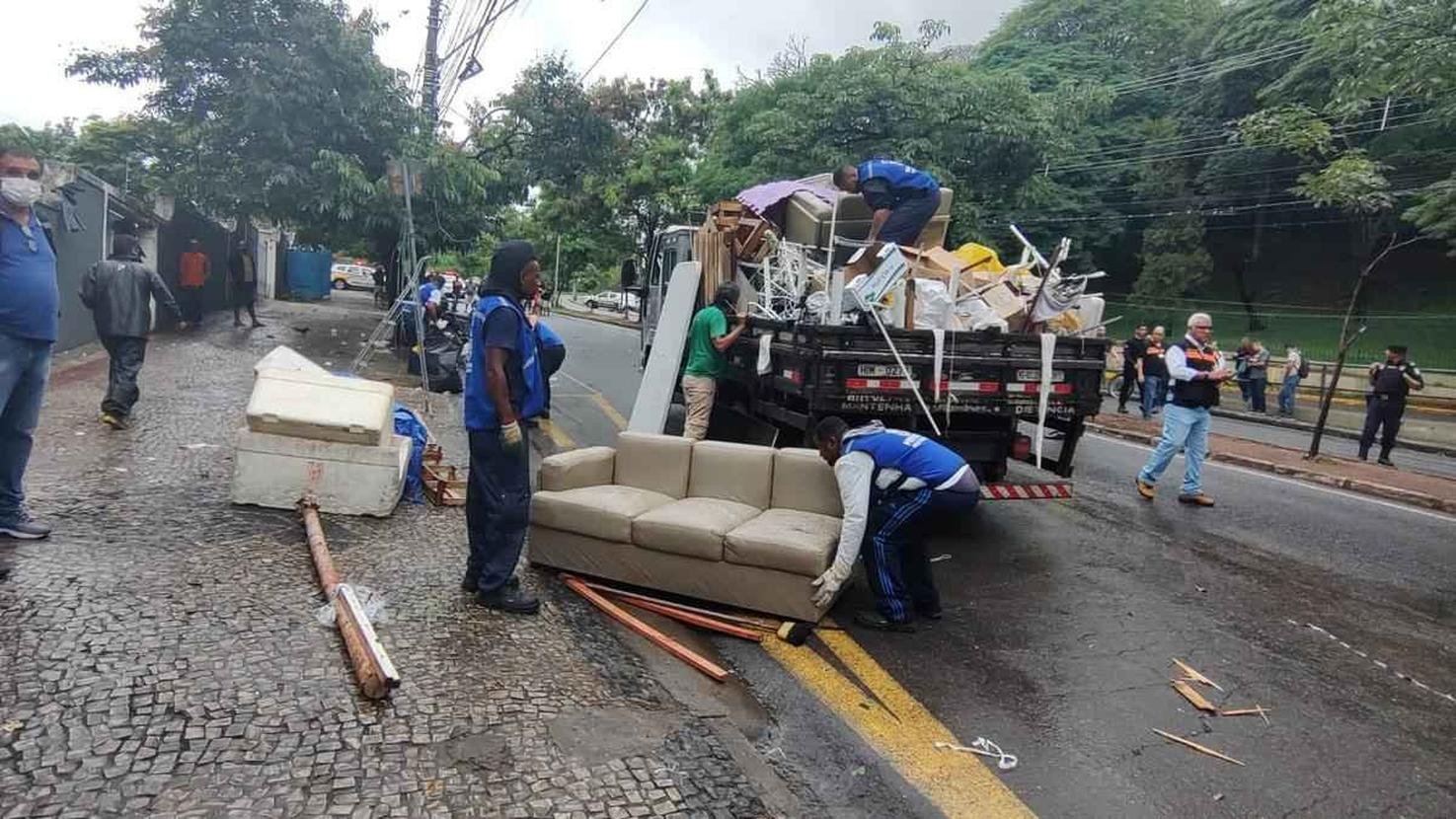 Acampamento bolsonarista é desmontado na Raja -Estado de Minas