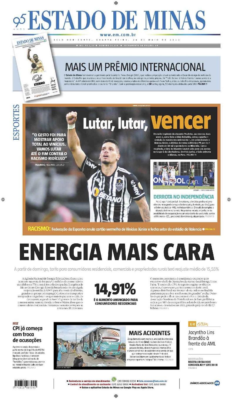 Confira A Capa Do Jornal Estado De Minas Do Dia 24 05 2023